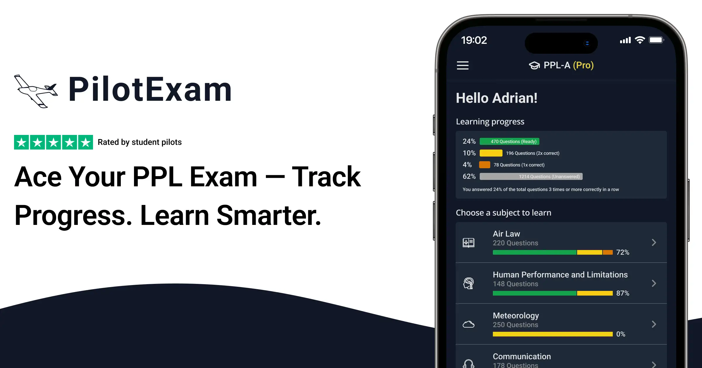 PilotExam.pro - The best learning app for PPL, SPL, LAPL, and BPL pilots